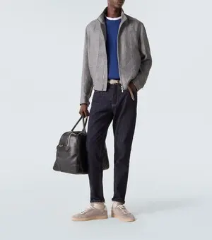 Brunello Cucinelli Cotton Crew Neck Sweater - Blue