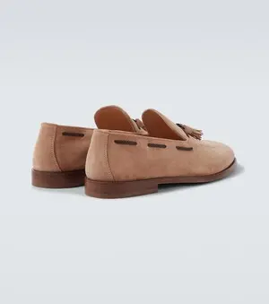 Brunello Cucinelli Suede Loafers With Tassel Detail