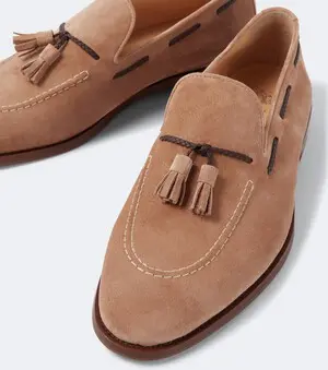 Brunello Cucinelli Suede Loafers With Tassel Detail