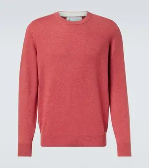 Brunello Cucinelli Cashmere Crewneck Sweater - Red