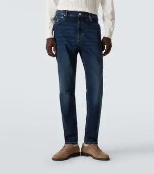 Brunello Cucinelli Mid-rise Slim Jeans - Blue