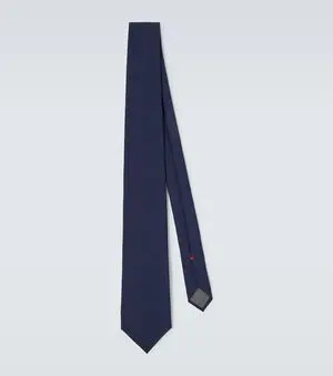 Brunello Cucinelli Virgin Wool Tie - Blue