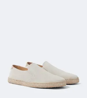 Brunello Cucinelli Suede Espadrilles - Grey