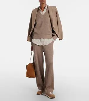 Brunello Cucinelli Monili Suede Sneakers - Beige