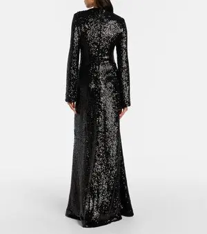 Simkhai Beatrice Sequined Gown - Black