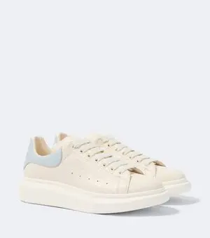 Alexander McQueen Oversized Leather Sneakers - White