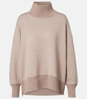 Varley Barker Jersey Turtleneck Sweatshirt - Beige