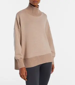 Varley Barker Jersey Turtleneck Sweatshirt - Beige