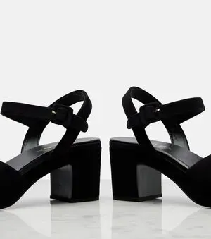 Prada Suede Sandals - Black