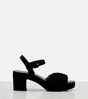 Prada Suede Sandals - Black