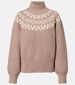 Varley Marcie Ribbed-knit Turtleneck Sweater - Beige