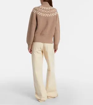 Varley Marcie Ribbed-knit Turtleneck Sweater - Beige