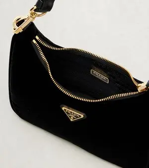Prada Re-edition Mini Velvet Shoulder Bag