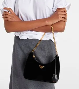 Prada Re-edition Mini Velvet Shoulder Bag