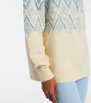 Varley Hedda Jacquard Half-zip Sweater - Blue
