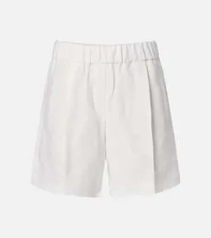 Brunello Cucinelli High-rise Bermuda Shorts - White