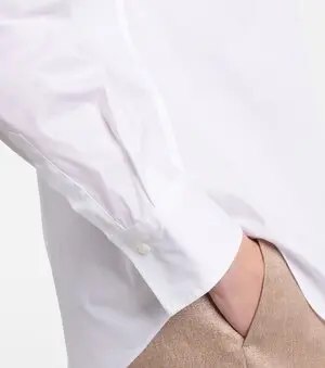 Brunello Cucinelli Monili Cotton-blend Poplin Shirt