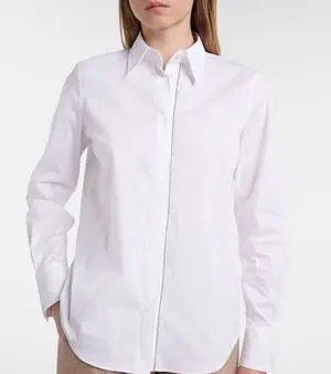 Brunello Cucinelli Monili Cotton-blend Poplin Shirt