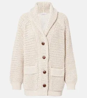 Brunello Cucinelli Open-knit Cardigan - Beige