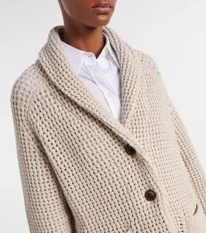 Brunello Cucinelli Open-knit Cardigan - Beige