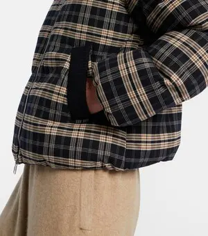 Varley Bryony Checked Flannel Puffer Jacket
