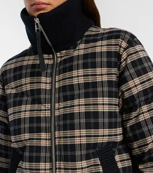 Varley Bryony Checked Flannel Puffer Jacket