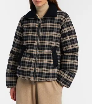 Varley Bryony Checked Flannel Puffer Jacket