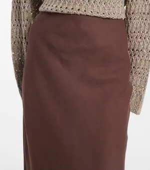 Brunello Cucinelli Twill Maxi Skirt