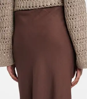 Brunello Cucinelli Twill Maxi Skirt