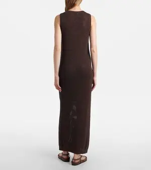 Brunello Cucinelli Open-knit Cotton-blend Maxi Dress