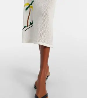 Staud Luma Embroidered Cotton Beach Cover-up