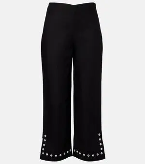 Staud Black Wash Pants For Women
