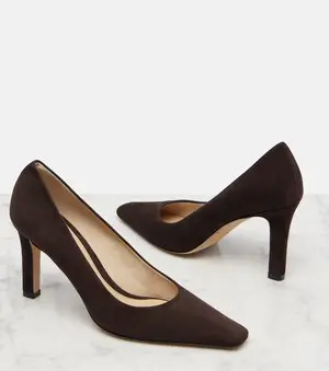 THE ROW Carla 80 Suede Pumps