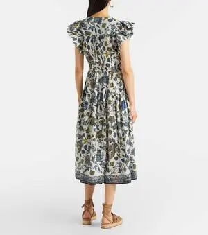 Ulla Johnson Kairi Gathered Midi Dress - White