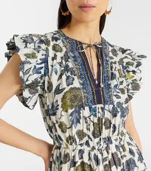 Ulla Johnson Kairi Gathered Midi Dress - White