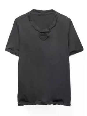 Prada Triangle-detail Short-sleeved T-shirt