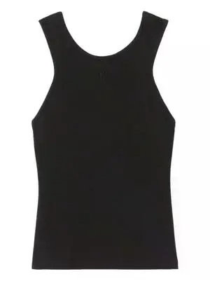 Claudie Pierlot Embroidered Logo Ribbed Tank Top
