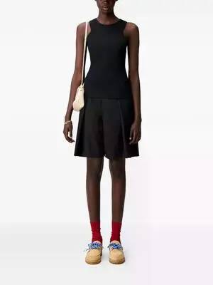 Claudie Pierlot Embroidered Logo Ribbed Tank Top