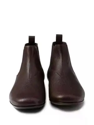 Prada Round Toe Leather Chelsea Boots