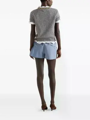 Prada Embellished Short-sleeved Sweater