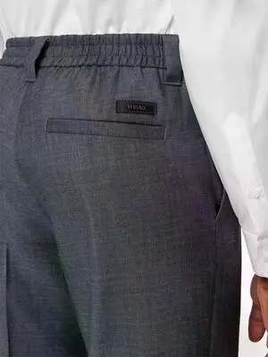 Versace Micro-checked Wool Trousers