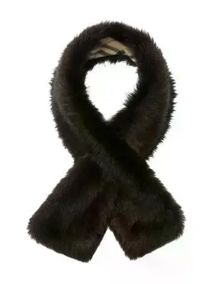 Burberry Padded Reversible Check Scarf - Black