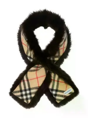 Burberry Reversible Shearling Scarf