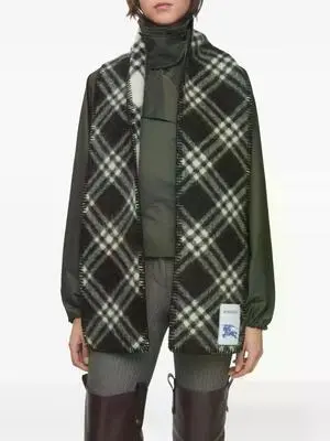 Burberry Checked Scarf - Black