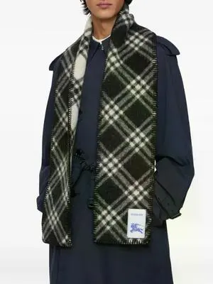 Burberry Narrow Check Wool Scarf