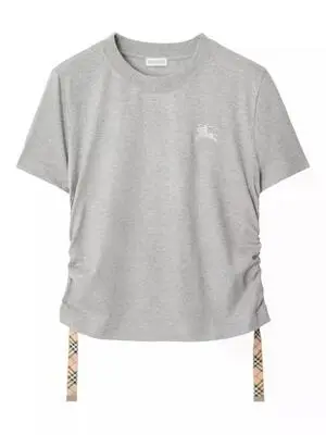 Burberry Equestrian Knight Ruched T-shirt - Grey