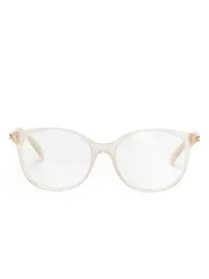 SWAROVSKI Logo-engraved Square-frame Glasses - Neutrals