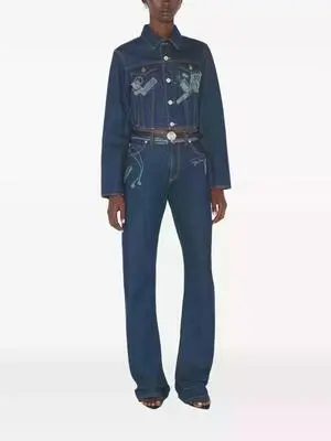 JEAN PAUL GAULTIER Trompe L'oeil Print Denim Jeans