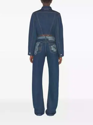 JEAN PAUL GAULTIER Trompe L'oeil Print Denim Jeans