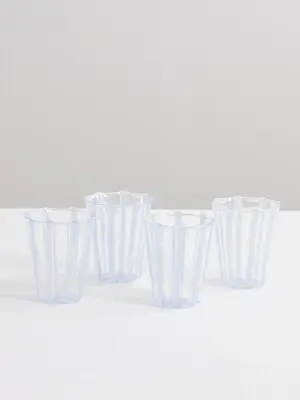 SOPHIE LOU JACOBSEN Le Verre Bonbon Set Of Four Glasses - Blue